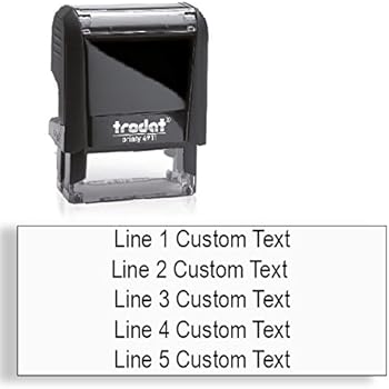 Amazon.com : Custom 5 Line Self-Inking Stamp : Office Products