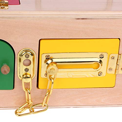 Zobeen Montessori Colorful Lock Box Kids Children Educational Preschool ...