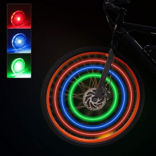 Mudder 12 Pieces Bike Wheel Lights Cycling LED Waterproof Bike Spoke ...