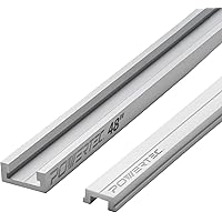 POWERTEC 48" Miter T Track w/T-Bar for Table Saw, Router Table, Band ...