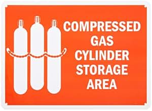 SmartSign Aluminum Sign, Legend "Compressed Gas Cylinder Storage Area ...