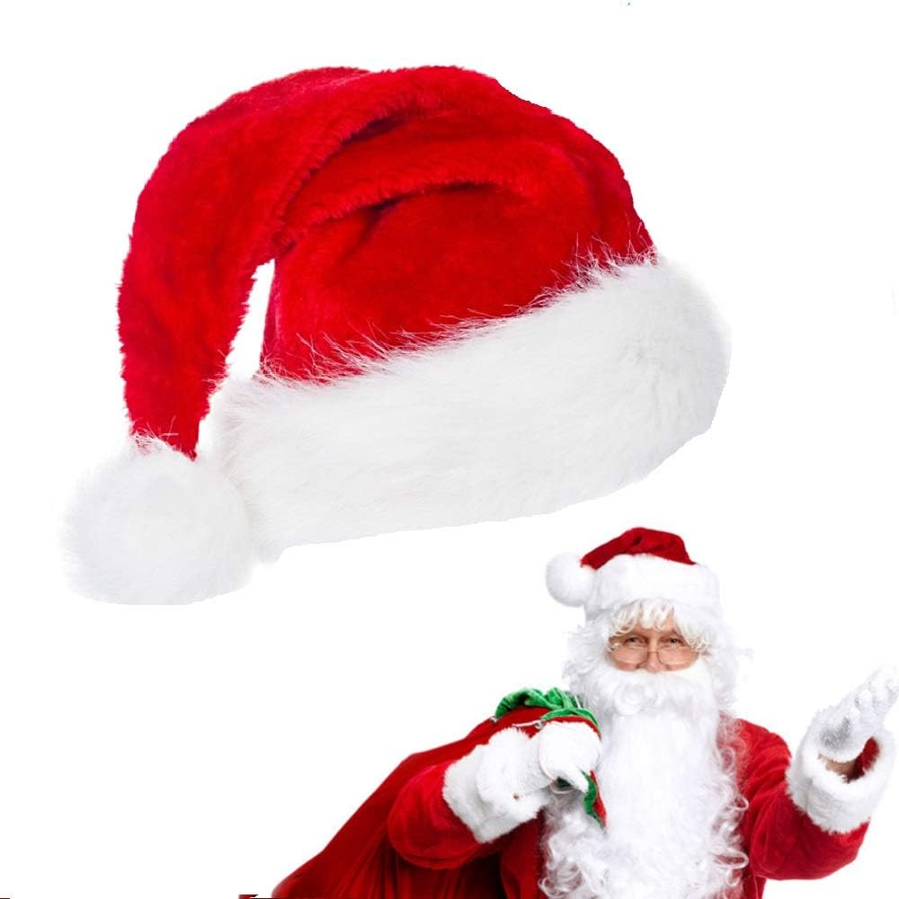 AFASOES Gorro de Navidad para Adulto Sombreros Rojo de Santa Claus ...