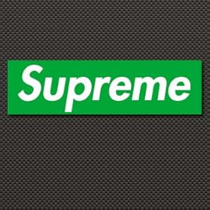 Amazon.com: Green Supreme Box Logo Vinyl Gloss Stickers 2.2" X 8 ...