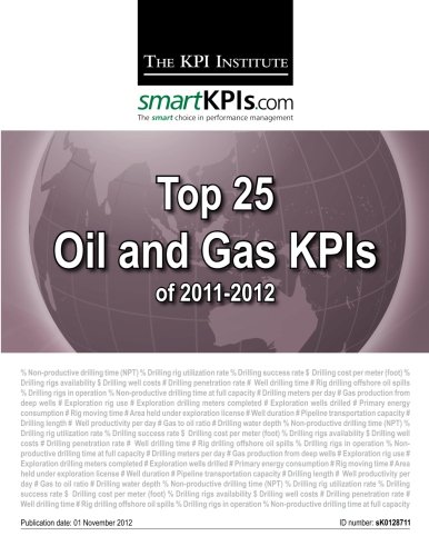 Top 25 Oil and Gas KPIs of 2011-2012: The KPI Institute, smartKPIs.com ...