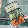2 Piece Bread Crisper, Vegetable and Fruit Organizer with Handle and ...