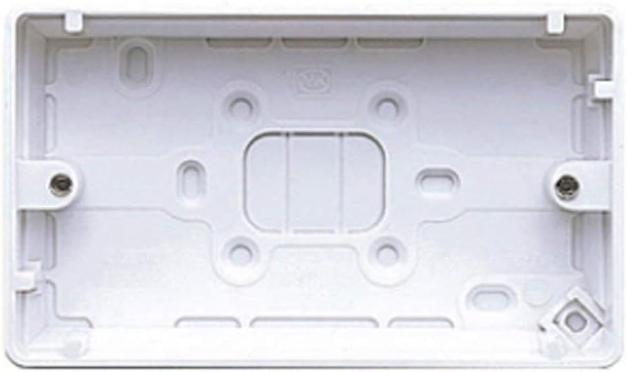 MK 2-Gang Surface Pattress Box White 30mm – BigaMart