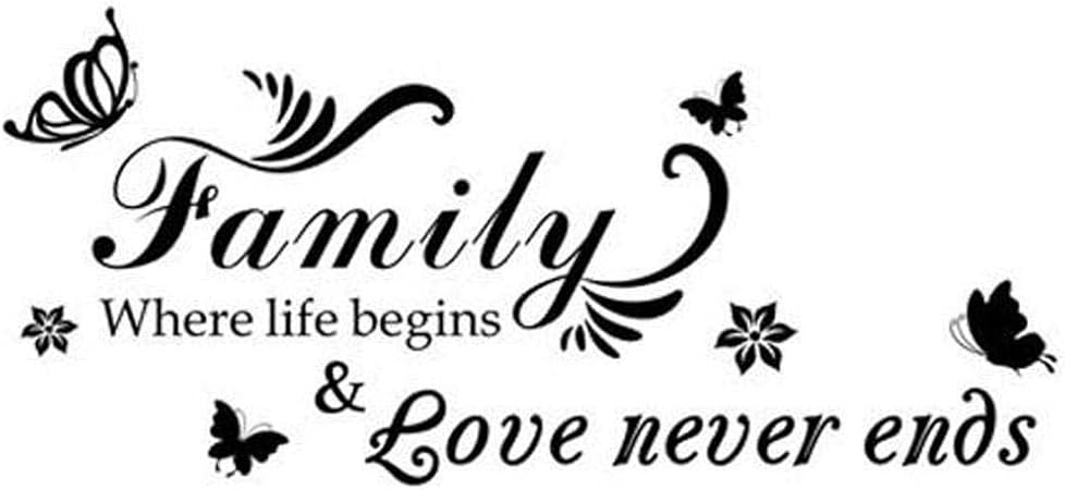 Family Quote Wall Sticker Removable Home Mural Decoration Bedroom ...