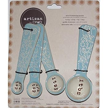 Amazon.com: Scandicrafts Ceramic Measuring Spoons, Set of 4: Ceramic ...