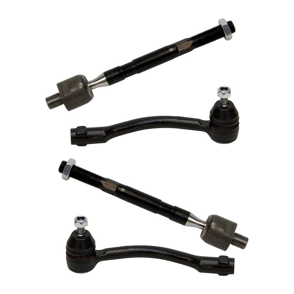 TRQ Front Tie Rod Set Compatible with 2012-2017 Hyundai Accent Kia Rio ...