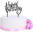 Amazon.com: Keoysek Happy Birthday Cake Topper Double-Sided Acrylic ...