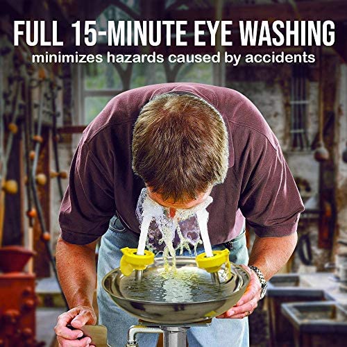 Mua JJ CARE Yellow Eye Wash Station - Continuous Flow Dual Spray Heads ...
