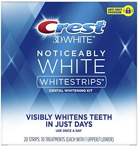 Crest 3D Whitestrips, Noticeably White, Teeth Whitening Strip Kit, 20 ...