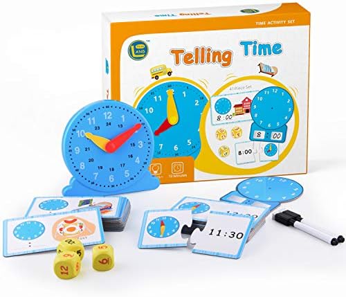 Rawskro Learning Clock, Telling Time Game for Kids, Teaching Time ...