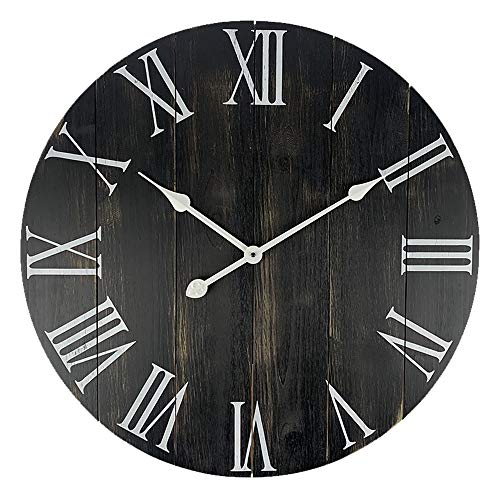 GoodTime 24 Inch Large Rustic Wooden Wall Clock – Oversize Farmhouse ...