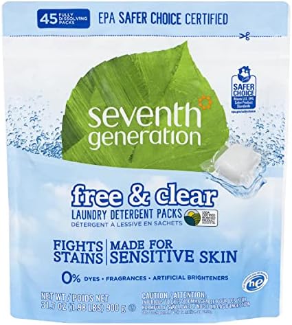 Seventh Generation Free & Clear Laundry Detergent, Fight stains and ...