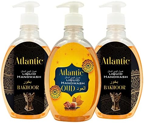 Atlantic Skincare Anti-Bacterial Liquid Hand Wash (Oud & 2 x Bakhoor ...