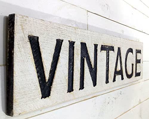 Amazon.com: VINTAGE Sign Horizontal - Carved in a Wood Board 40"x10 ...