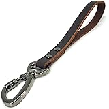 Amazon.com : Genuine Leather Short Dog Lead, Strong Traffic Pet Leads ...