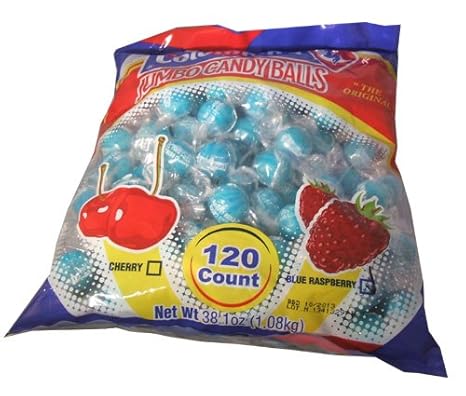 Amazon.com : Colombina Jumbo Blue Raspberry Balls 120ct (Pack of 16 ...