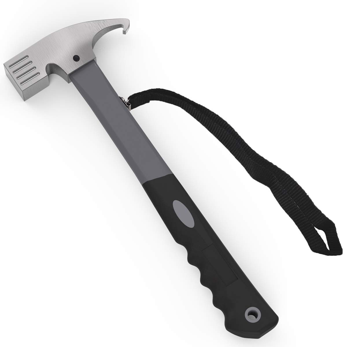 Camping Hammer Heavy Duty with Tent Stake Remover, 12.6" Steel Tent ...