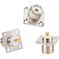 Amazon.com: MOOKEERF SO 239 Connectors SO239 UHF Female RF Coax Connector SO239 4-Hole Flange ...