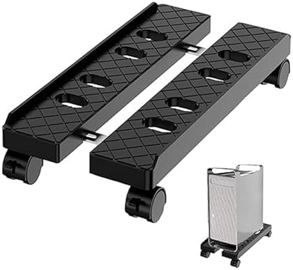 JKJ&ZXZ Adjustable Mobile CPU Stand, Ventilated Computer Tower Stand ...