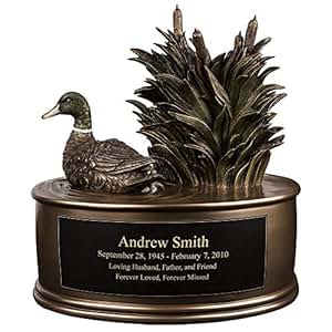 Amazon.com: Perfect Memorials Custom Engraved Duck Cremation Urn: Home ...