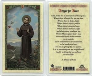Amazon.com: St Francis - Prayer for Peace Holy Card (HC9-034E) - Laminated: Prints: Posters & Prints