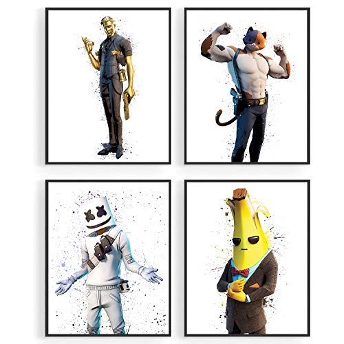 Battle Royale Poster Wall Art - Set of 4 Unframed (8x10 inches) Video ...