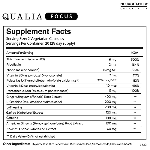 Qualia FOCUS Brain Booster Supplement | A Powerful Nootropic Designed ...
