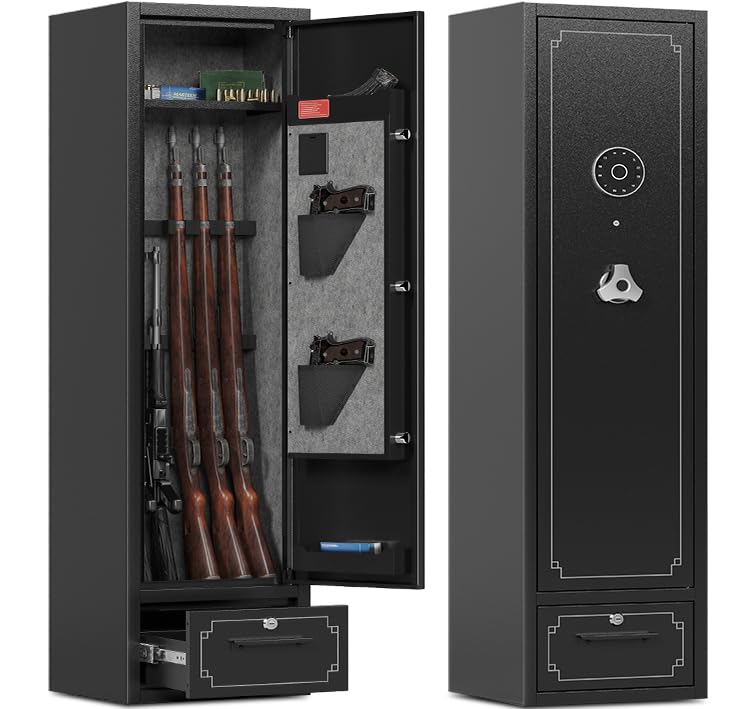 Xyvaly 6 Safe,Gun Safe for Rifles and Pistols,Multi-Function Gun ...