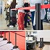 Yaheetech 8-Pack Stanchion Post Rope Barriers - Heavy Duty Black Crowd ...