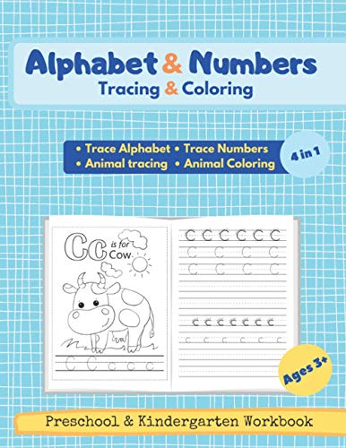 Mua Alphabet & Numbers : Animal Tracing & Coloring Book | Preschool ...