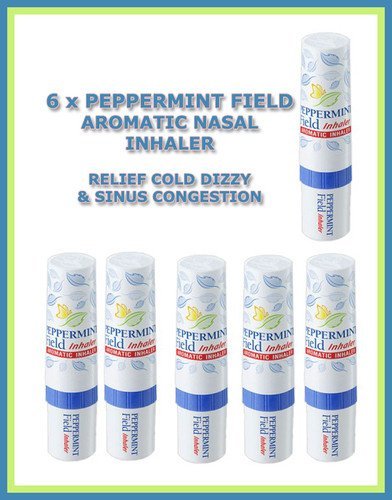 Buy Peppermint Field Aromatic Nasal Cold Dizzy & Sinus Congestion Made ...