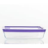 Pyrex Rectangular Dish with Plastic Lid, 0.8L: Amazon.co.uk: Kitchen & Home