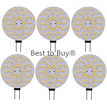 Best to Buy® (6-PACK) 4-Watt T4 G4 disc LED Bulb 12V-24V AC/DC, 36SMD ...