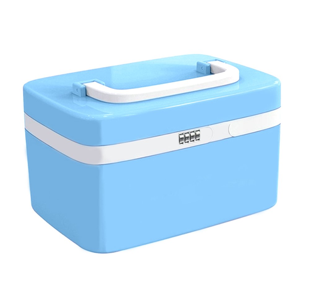 Medicine Box,Medical Box with Combination Lock 7 Separate Compartments ...