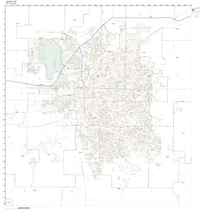 Amazon.com: ZIP Code Wall Map of Lincoln, NE ZIP Code Map Laminated ...