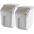 Amazon.com: Grain Rice Storage Bin Food Containers Set Leak Proof ...