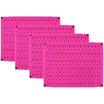 Pink Pegboard Wall Organizer Tiles - Wall Control Modular Fun Metal ...
