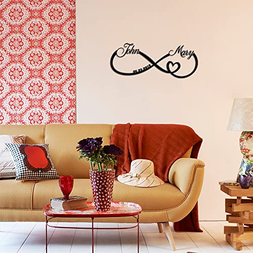 Personalized Infinity Symbol Heart Sign Custom Family Name Established ...