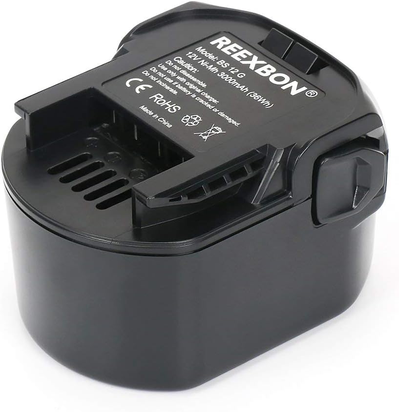 REEXBON 12V 3.0Ah NIMH Remplacement Batterie pour AEG BS 12 G, BS 12C ...