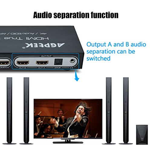 4K@30HZ 6X2 HDMI True Matrix SPDIF Splitter with ARC/PIP Function| HDMI ...