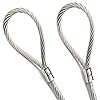 PSI, 3/16" Vinyl Coated Stainless Steel Cable with Loop Ends, 1/8" Core ...