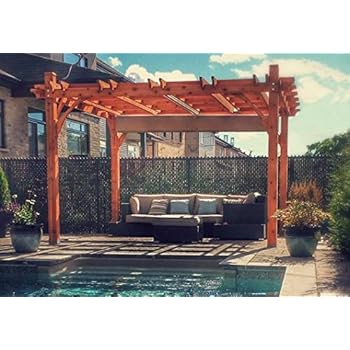 Amazon.com : 12x12 Breeze Cedar Pergola - With Retractable Canopy ...