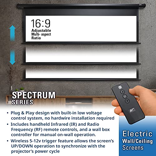 Projector Screen Elite Screens Spectrum, 128-INCH Diag 16:10, Motorized ...