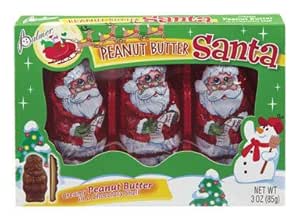 Amazon.com : Chocolate Santa Filled With Peanut Butter - Christmas ...