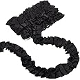 Amazon.com: BENECREAT 5 Yards Black Pleated Wavy Ribbon, Ruffle Satin ...
