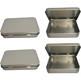 Amazon.com - Ouligay Metal Rectangular Empty Hinged Tins Tin Containers ...