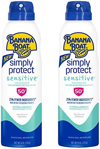 Banana Boat Mineral Enriched Sunscreen, Sensitive Skin, Broad Spectrum ...